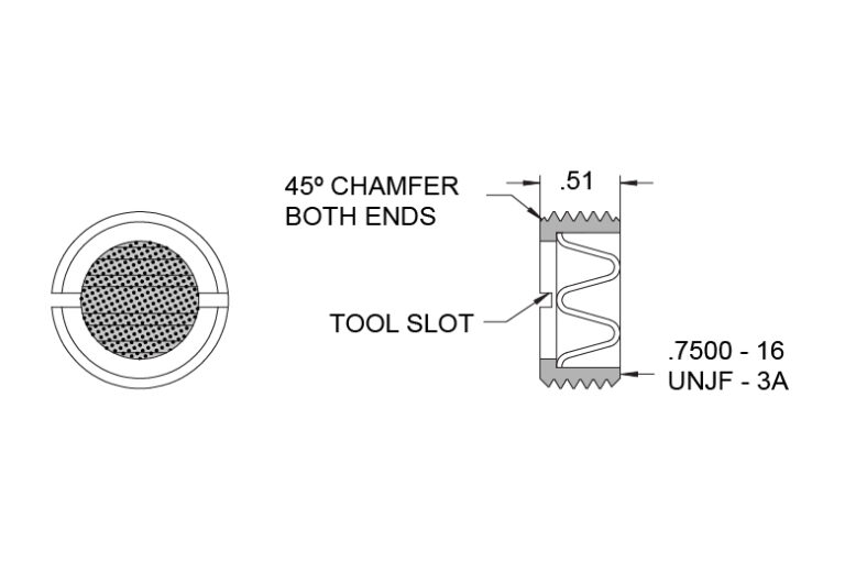 Strainer, 750 Boss Mount, 304L | The Lee Co