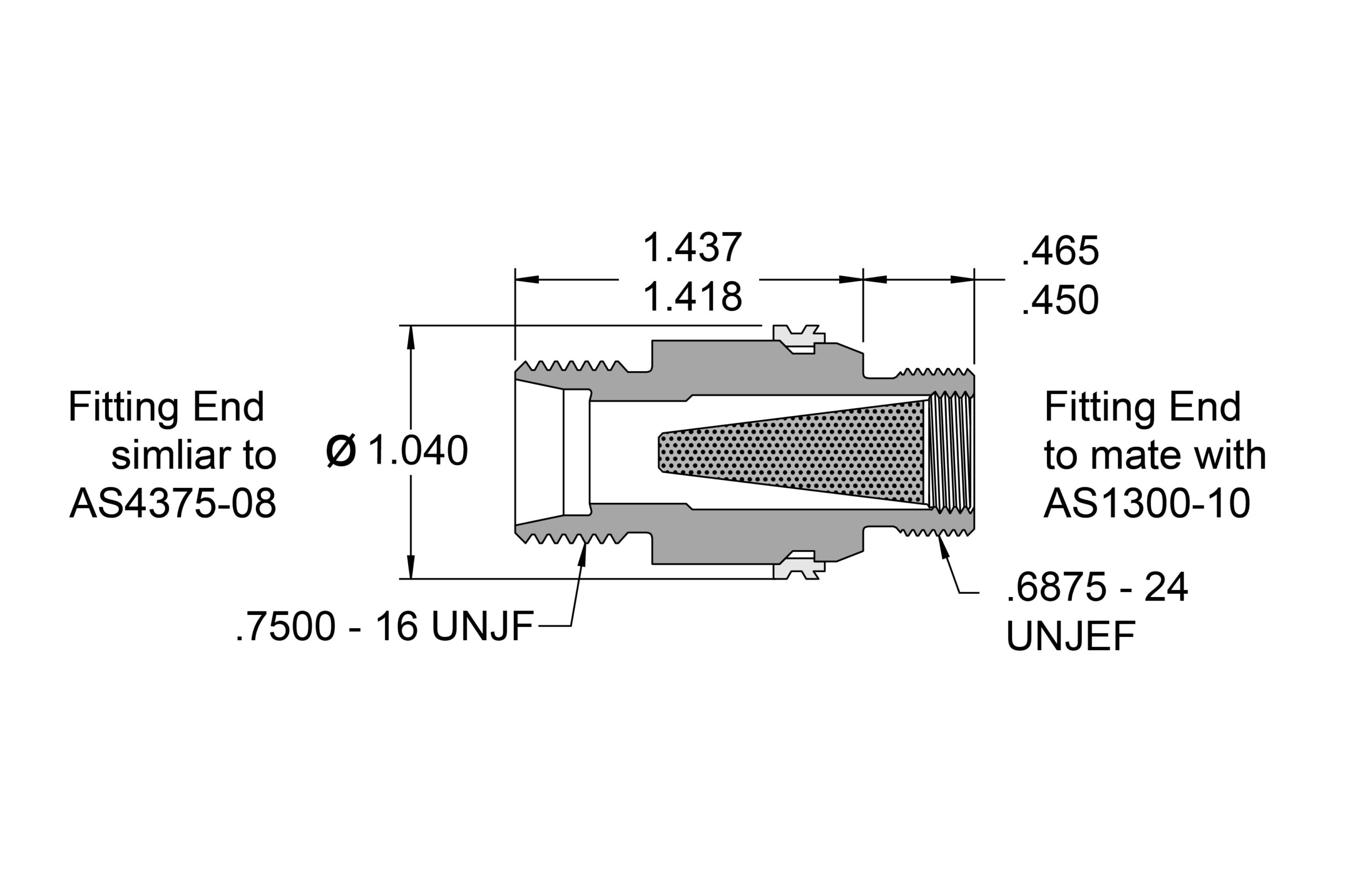 HI-BAR® Safety Screen Filter in an AS4375-08 4K Flareless Tube Ring ...
